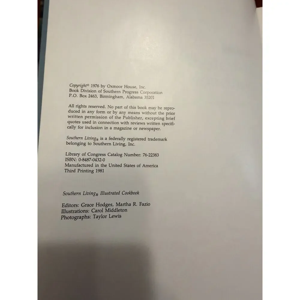 Accents | Southern Living Illustrated Cookbook 1981 Lillian Bertram ...